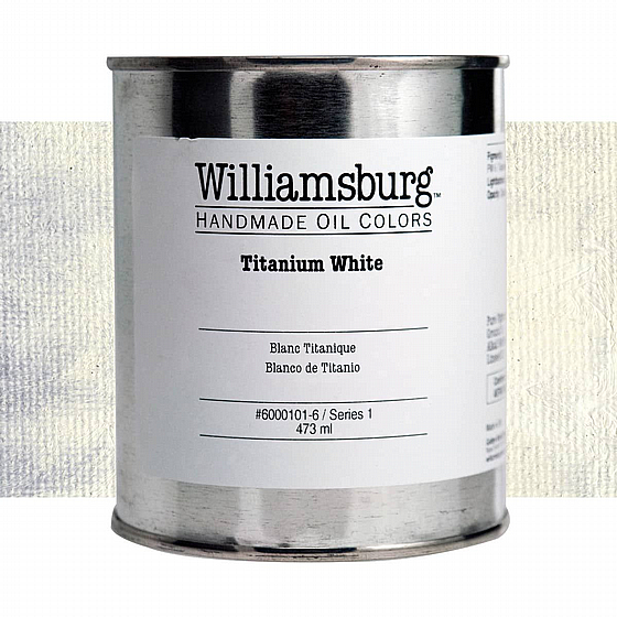 צבע שמן TITANIUM WHITE 473 מ''ל | WILLIAMSBURG